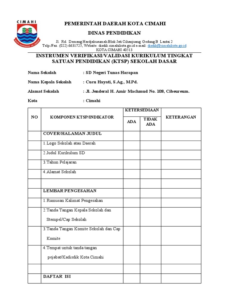 Instrumen KTSP 2022 | PDF | Karier & Perkembangan