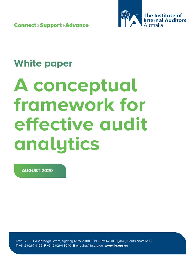 (IIA) Conceptual Framework-For-Effective-Audit-Analytics | PDF | Financial Audit | Internal Audit