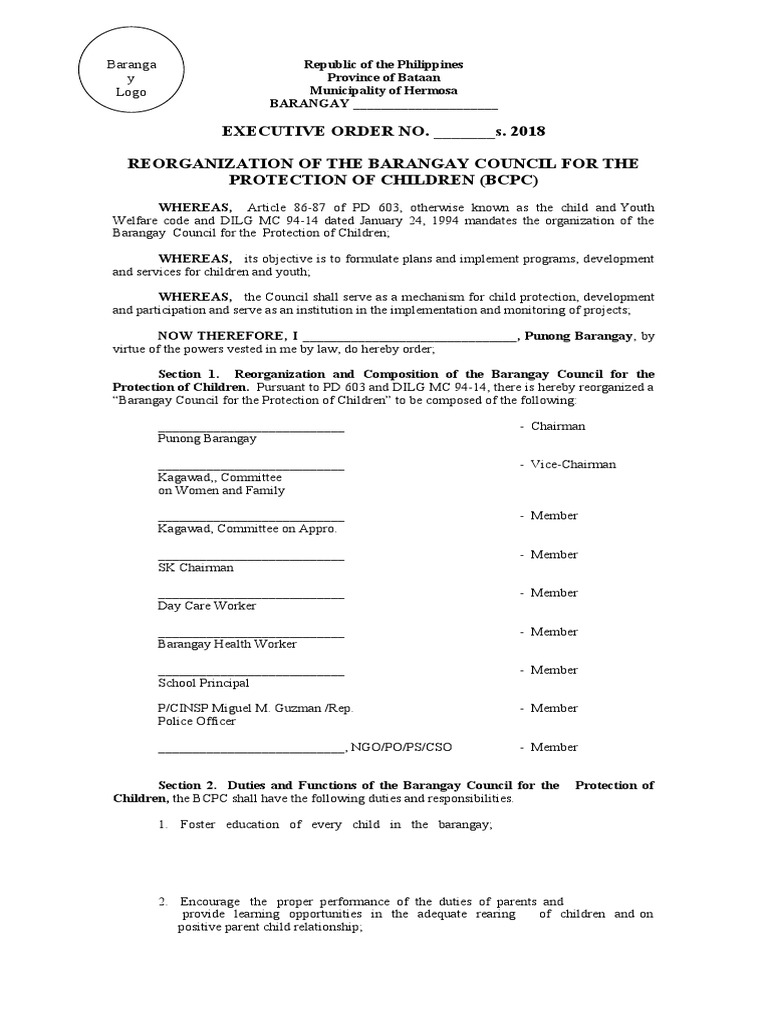 Executive Order BCPC | PDF | Applied Ethics | Interpersonal Relationships