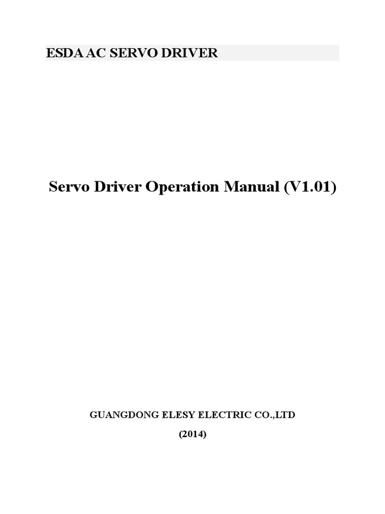 ESDA V1.01 - English | PDF | Electric Motor | Electrical Components