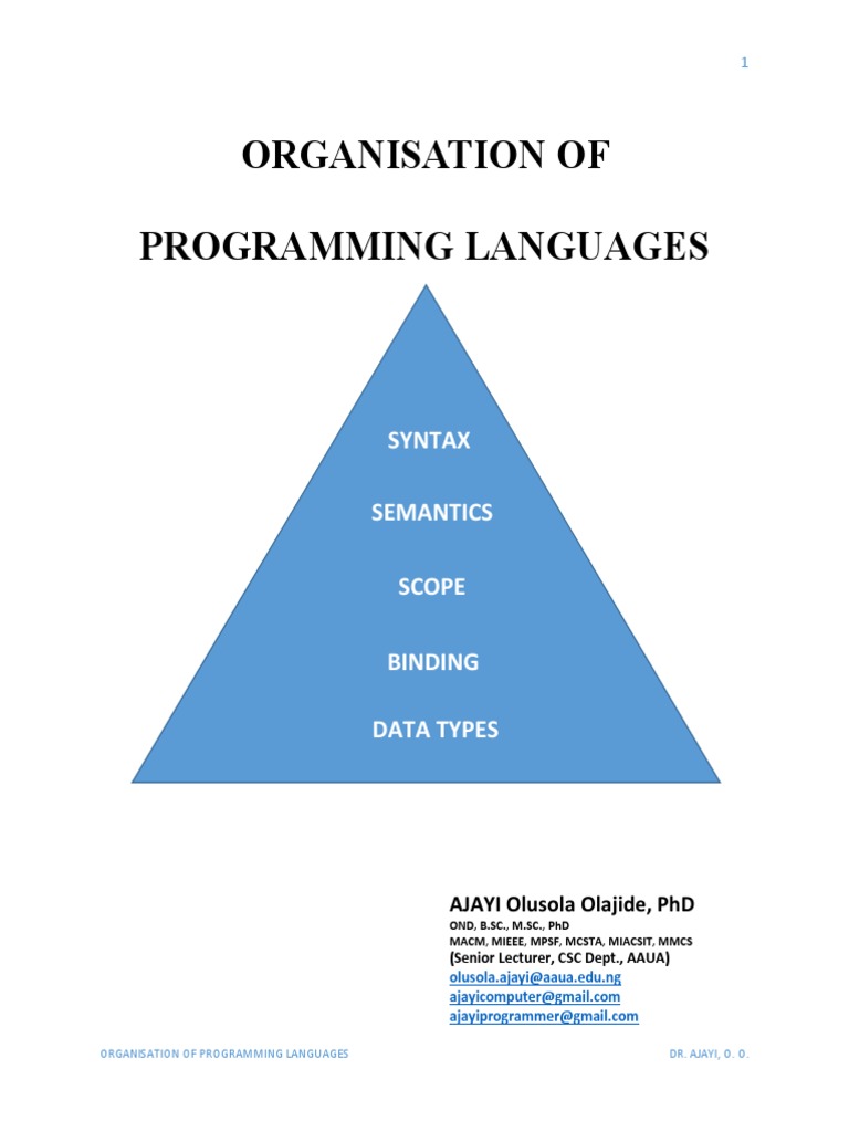 Organisation of Programming Languages | PDF | Programming Paradigms | Programming Language