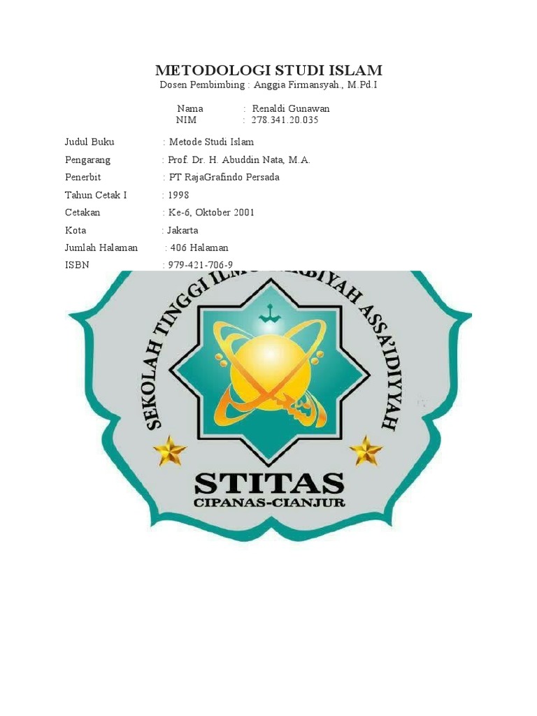Metodologi Studi Islam | PDF