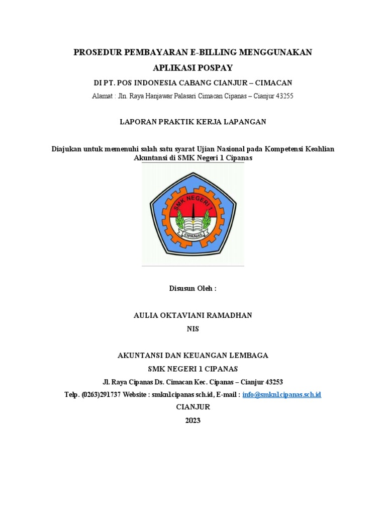 Latihan Laporan Pkl Pdf