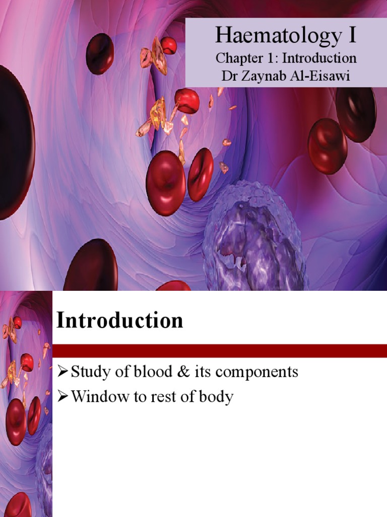 Haem Introduction-Final - S | PDF | Blood | Red Blood Cell
