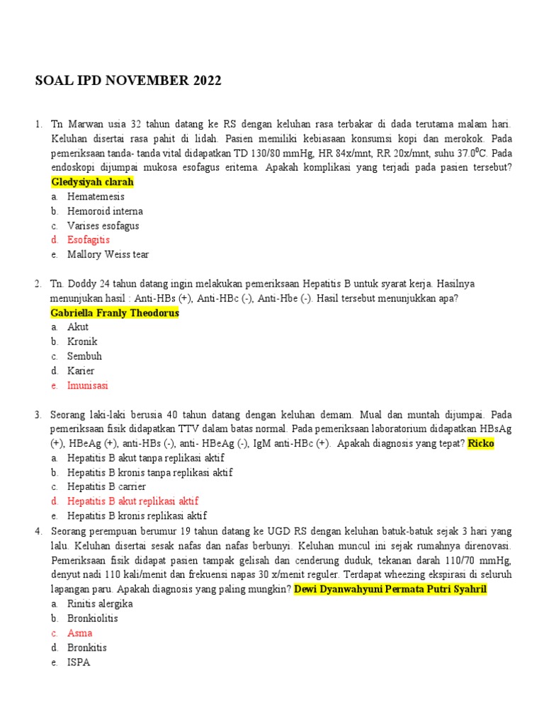 Soal Ipd - November 2022 | PDF