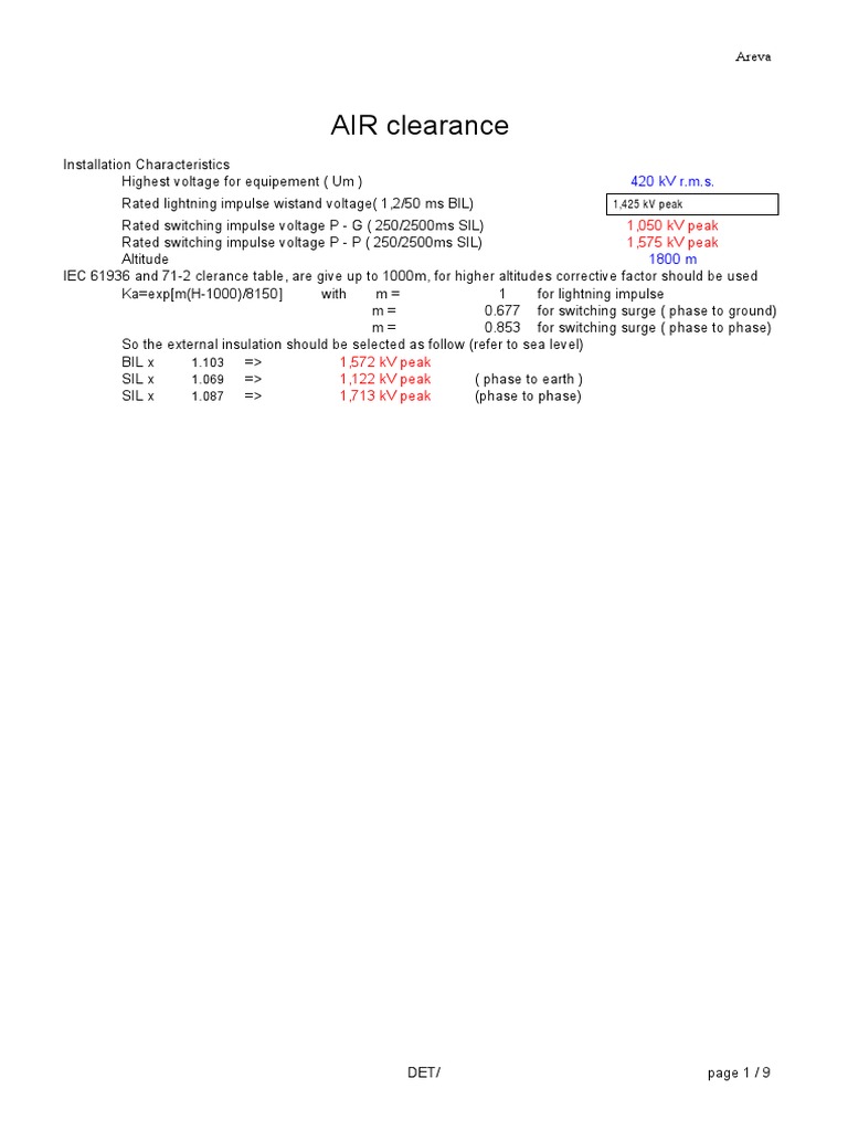 Clearance IEC 61936 | PDF | Insulator (Electricity) | Metrology