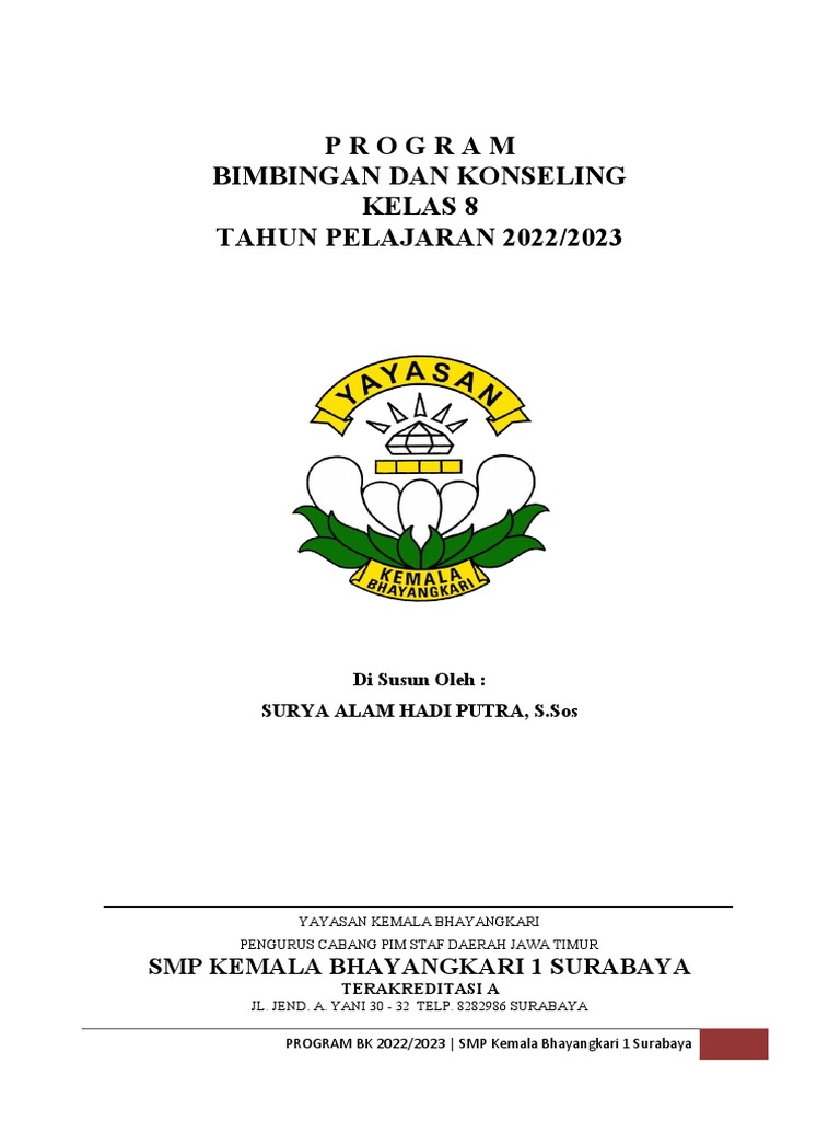 Adell Program BK Kelas 8 - SMP KML Bhy 1 2022-2023 | PDF