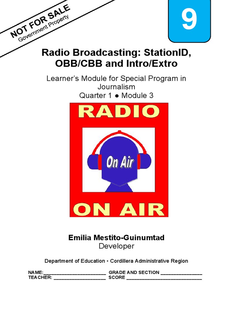 Radio Broadcasting Radio Station ID OBB CBB and Intro Extro Module 3 ...