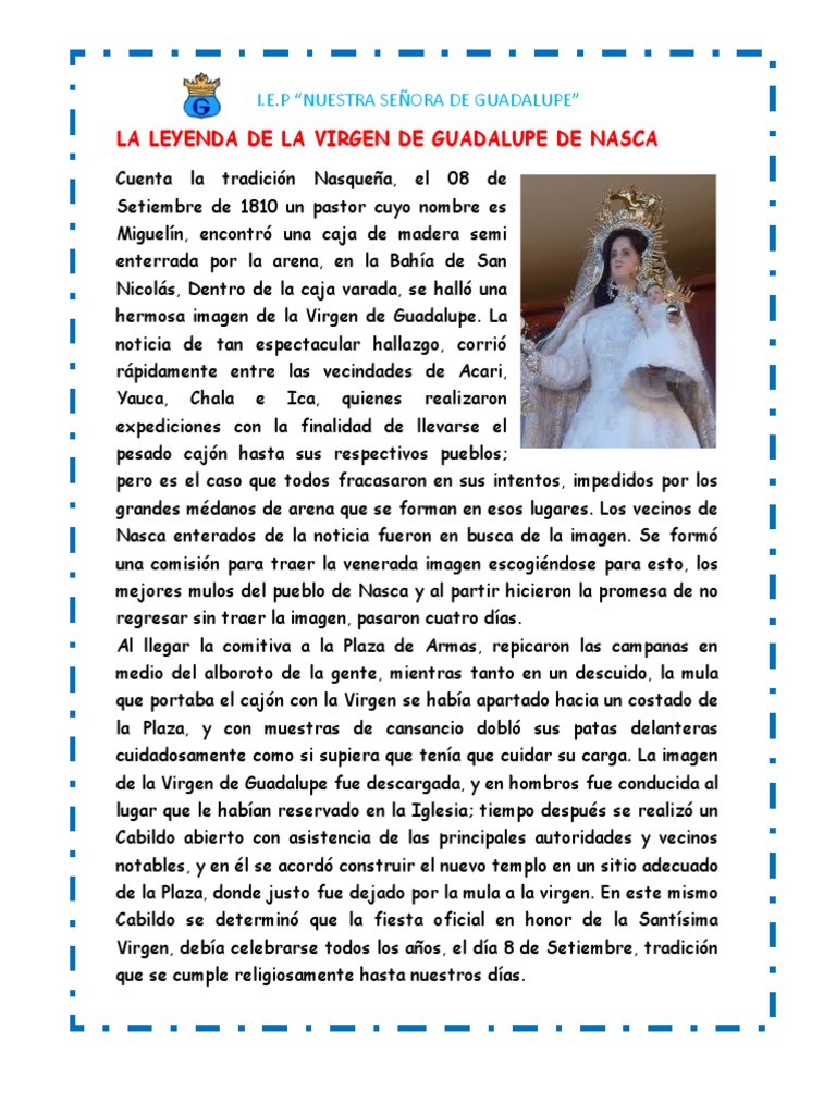 Leyenda de La Virgen de Guadalupe | PDF