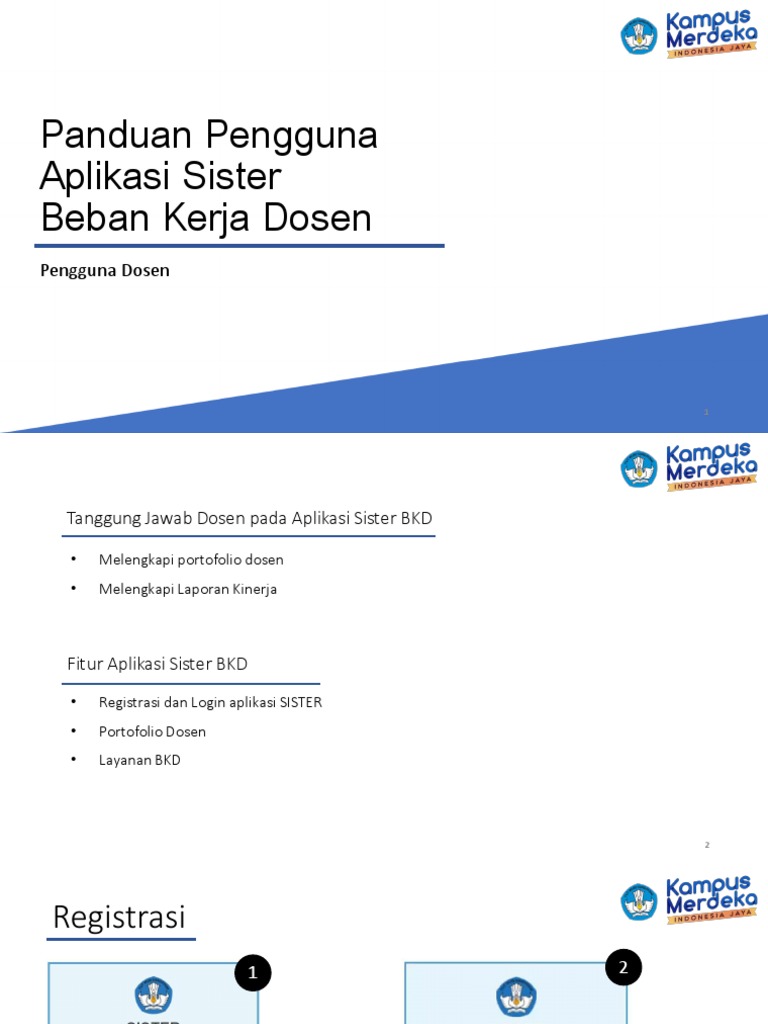 Panduan Pengguna Aplikasi Sister BKD - User Dosen | PDF