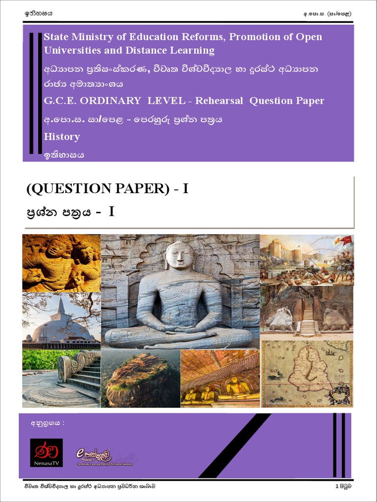2020 History Model Papers | PDF