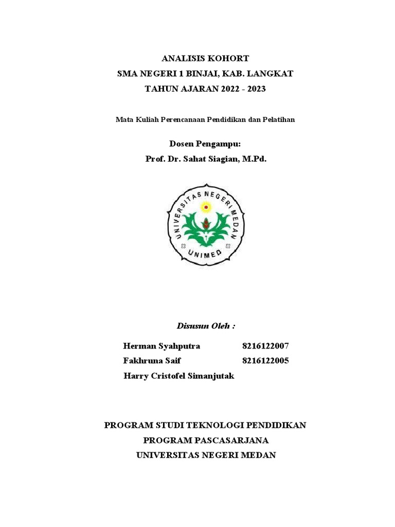 Analisis Kohort Siswa SMA Negeri 1 Binjai | PDF | Karier & Perkembangan