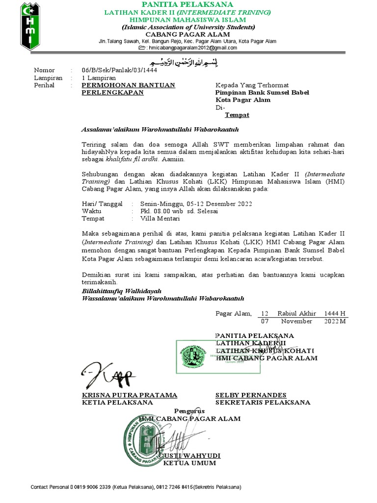 Permohonan Dana Bank Sumsel Babel.1 | PDF