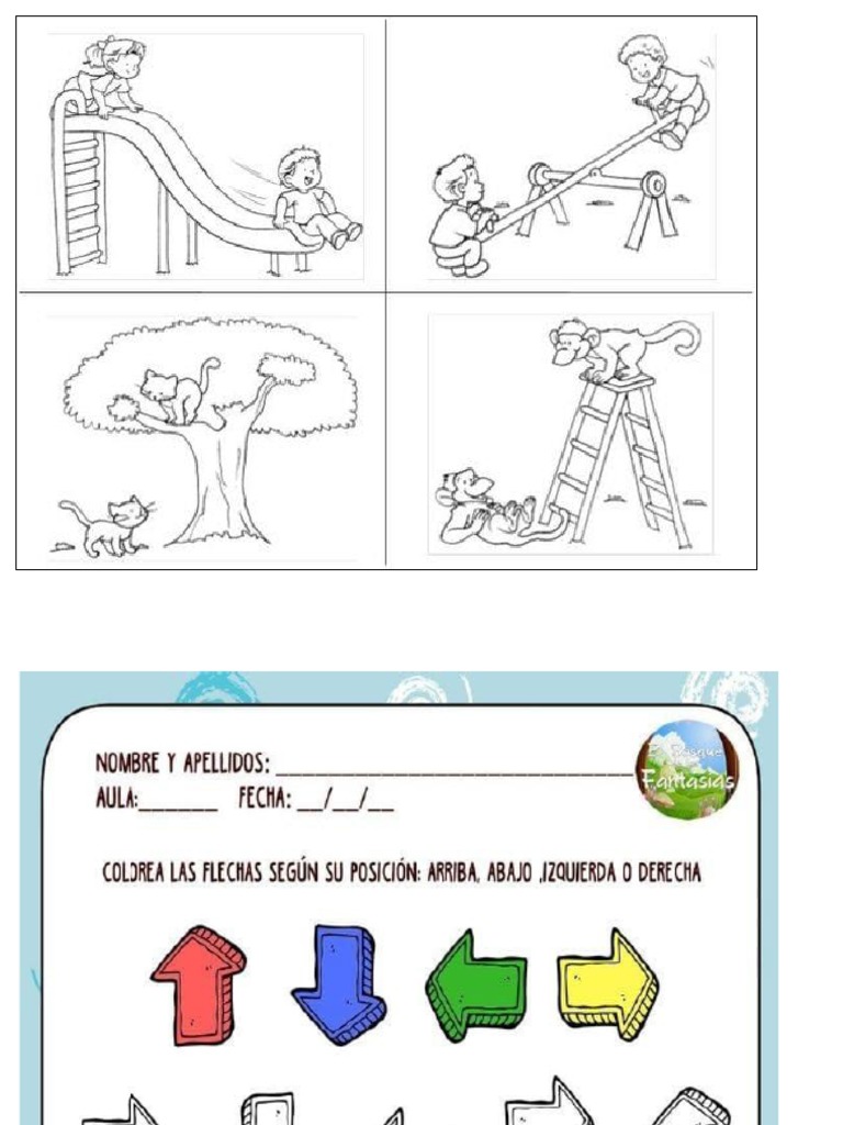 Actividades para Imprimir - Nociones Espaciales | PDF
