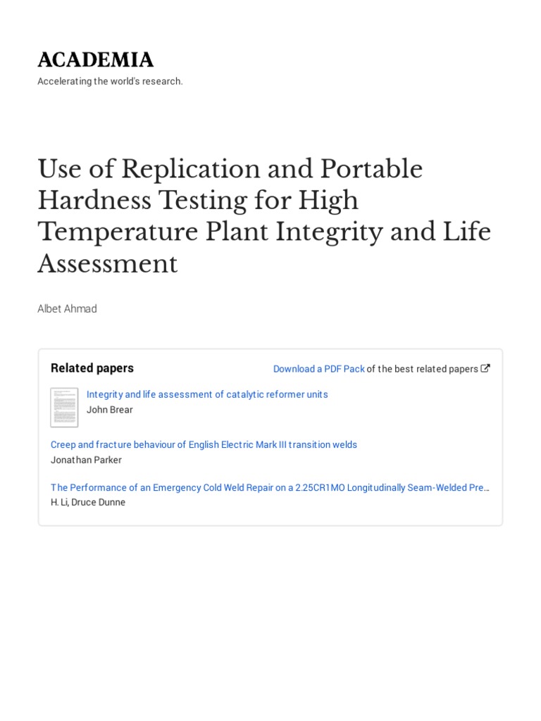 Use of Replication and Portable Hardness-With-Cover-Page-V2 | PDF ...