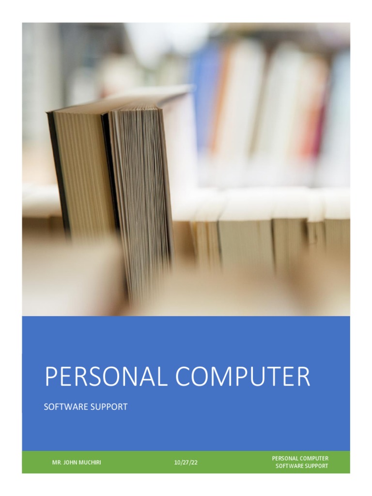 Personal Computer Software Support Notes | PDF | Command Line Interface ...