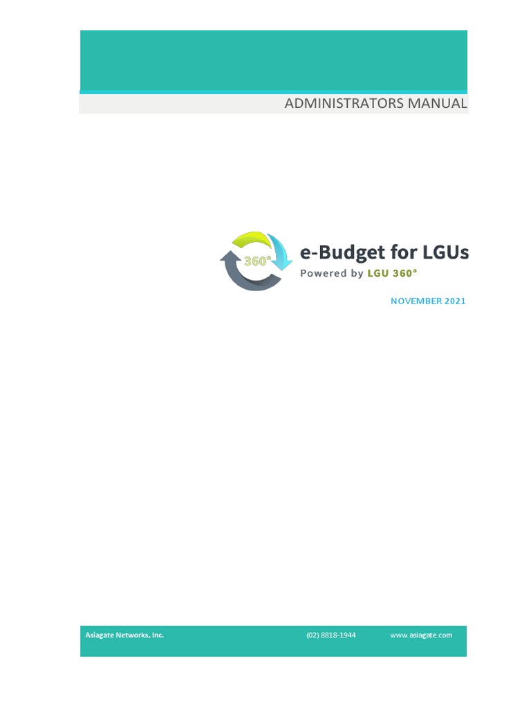 DBM E-BUDGET LGU360 ADMIN-MANUAL v0.2 20211118 | PDF | Icon (Computing) | Login