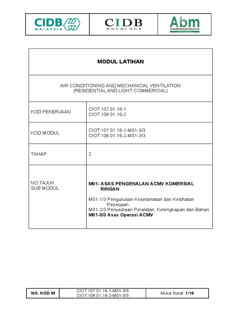 4.0 MODUL LATIHAN - M01-03.Asas Pengenalan | PDF