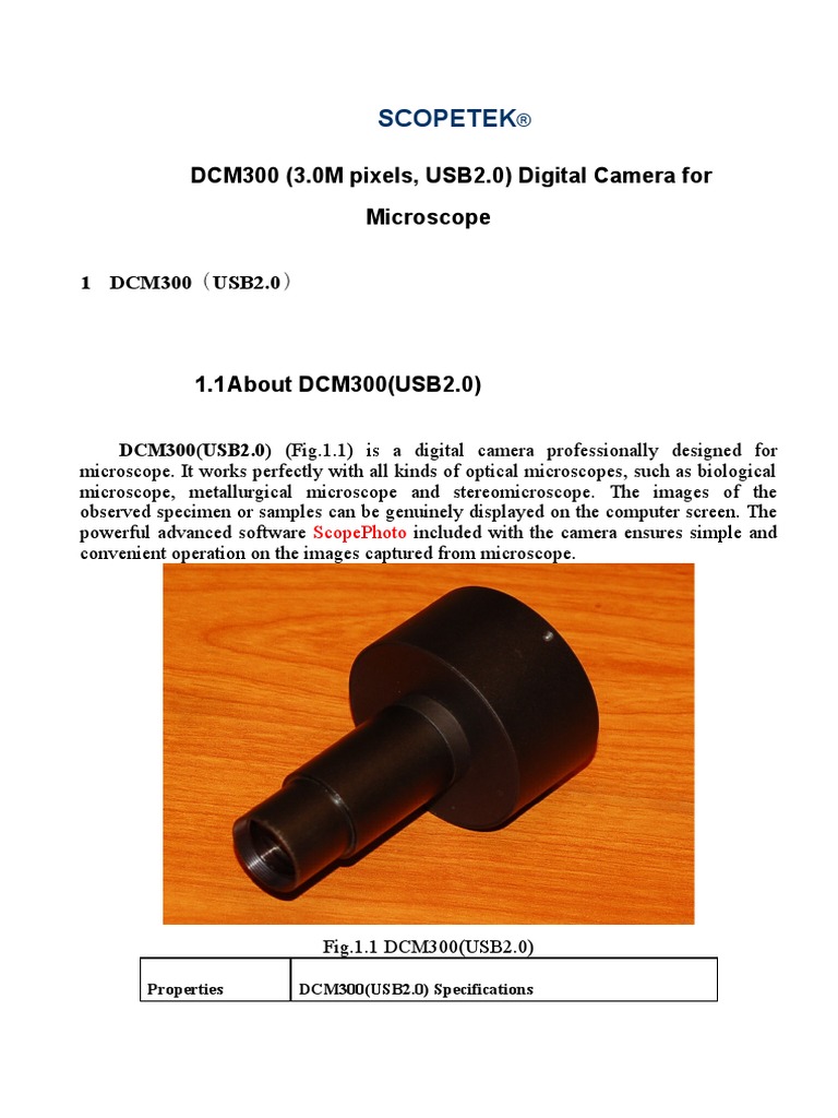 DCM300 | PDF | Usb | Camera