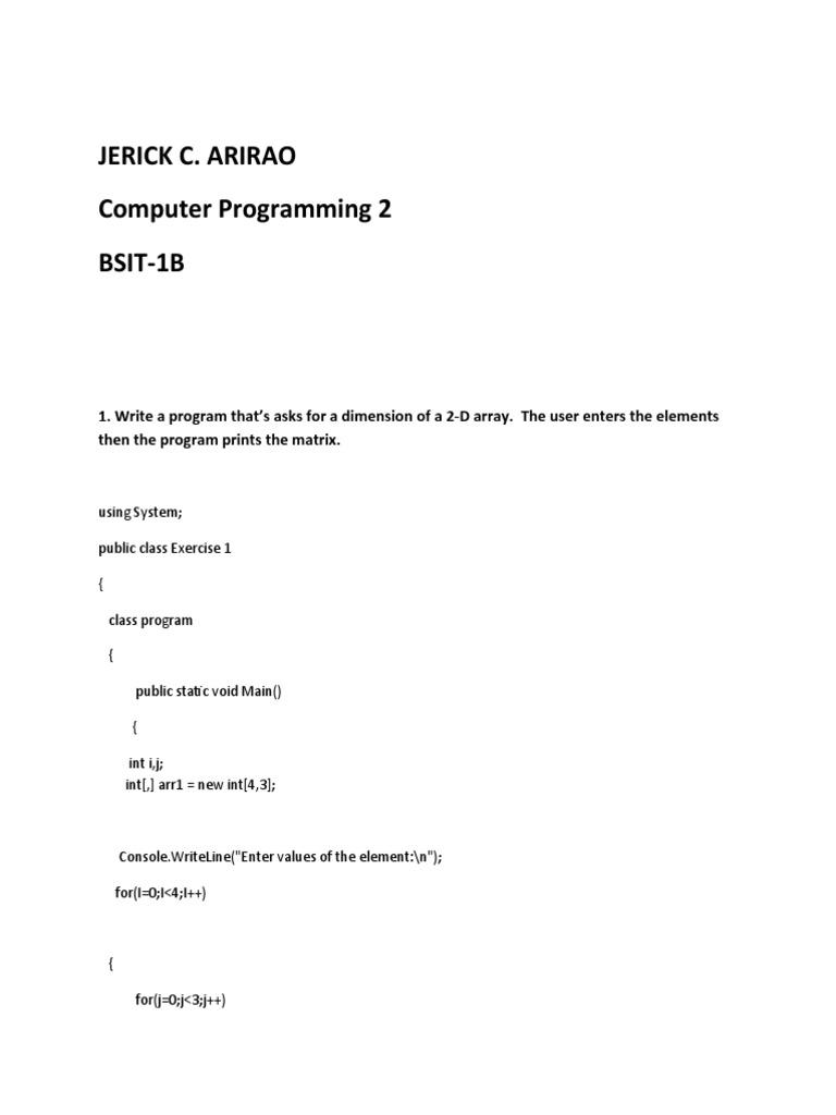 Project Computer Programming 2 | PDF | Computer Engineering | Software Development
