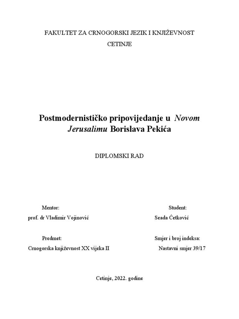 Diplomski Rad Fin Pdf