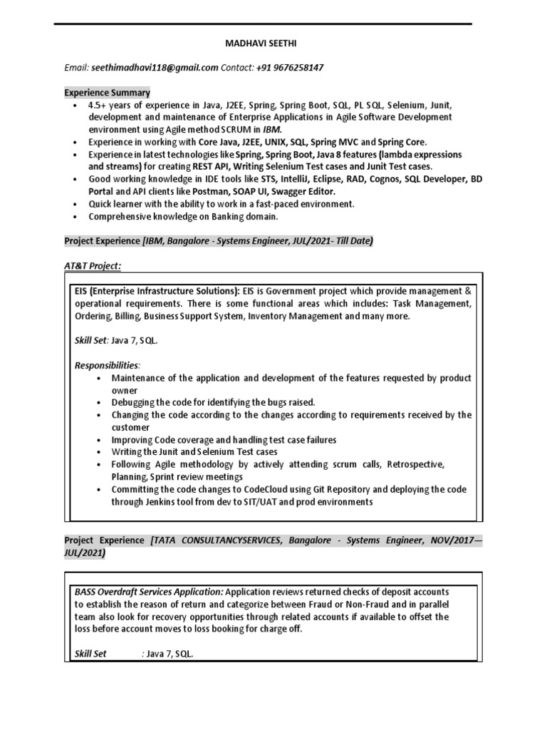 Naukri MADHAVISEETHI (5y 1m) | PDF | Agile Software Development ...
