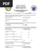 Math 10 Pre & Post Test Module 3 | PDF | Polynomial | Function ...