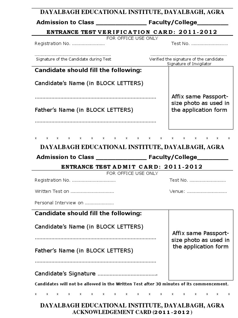 3 - Entrance - Card 2011-2012 | PDF