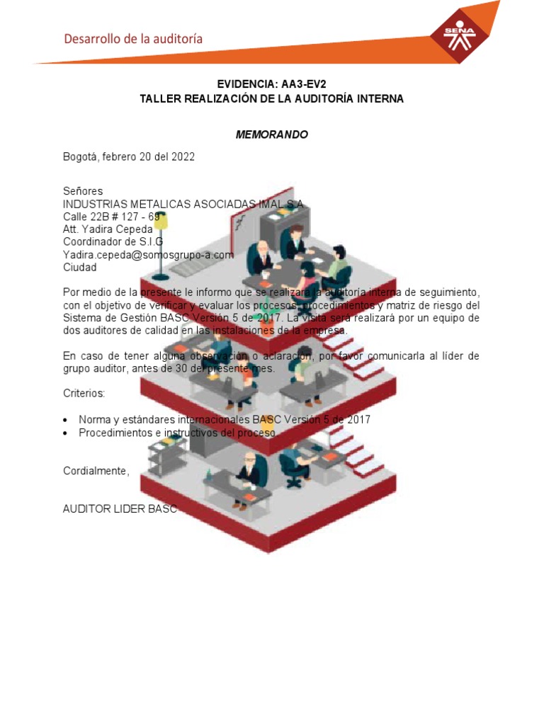 Evidencia AA3 Ev2 Taller | PDF | Auditoría | Gestión de recursos humanos
