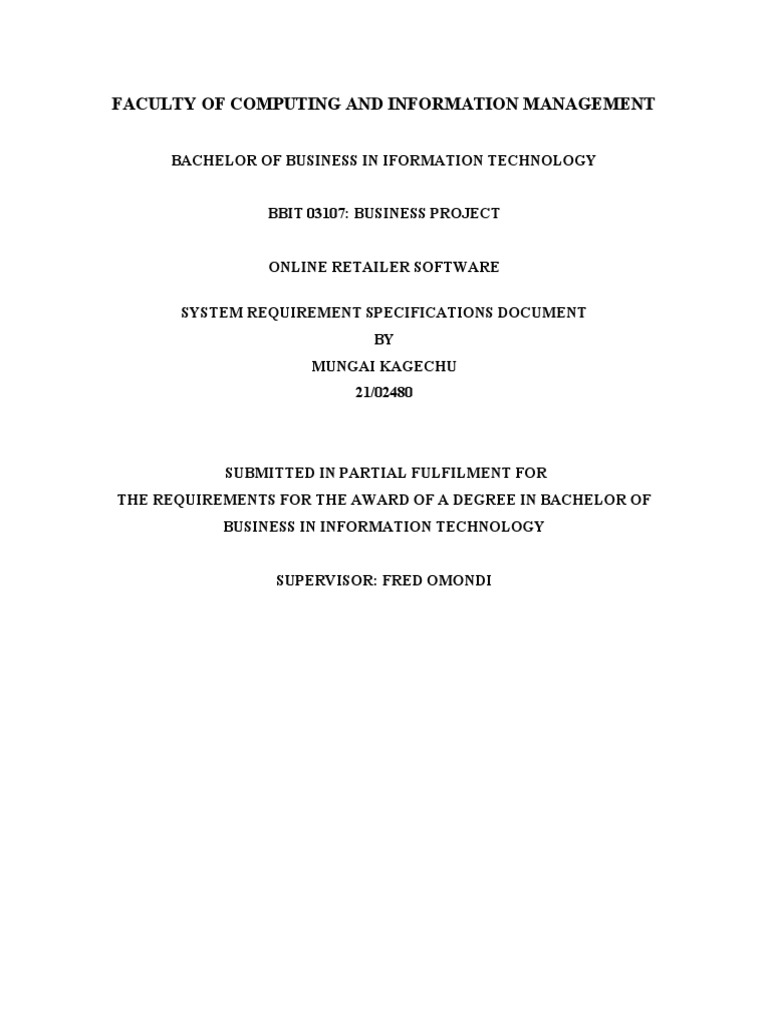 SRS Document | PDF | Databases | User (Computing)