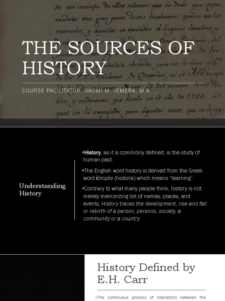 Understanding the Sources and Methods of Historical Inquiry | PDF ...
