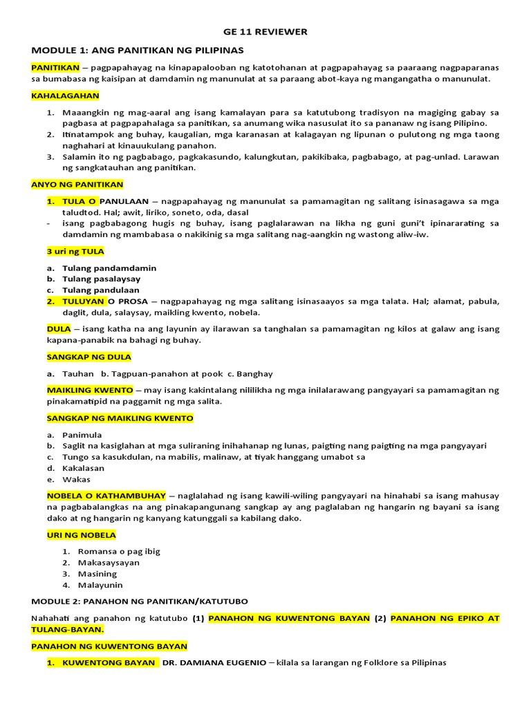 Ge 11 Reviewer Pdf