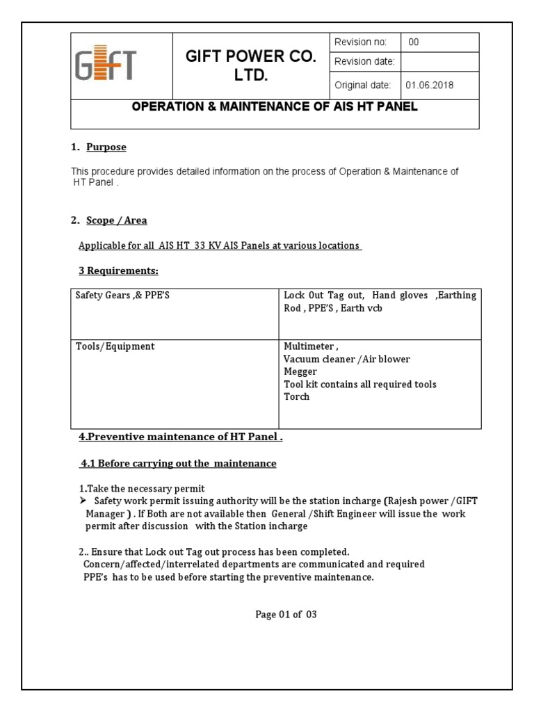 Work - Instruction AIS HT PANEL | PDF | Fuse (Electrical) | Personal ...
