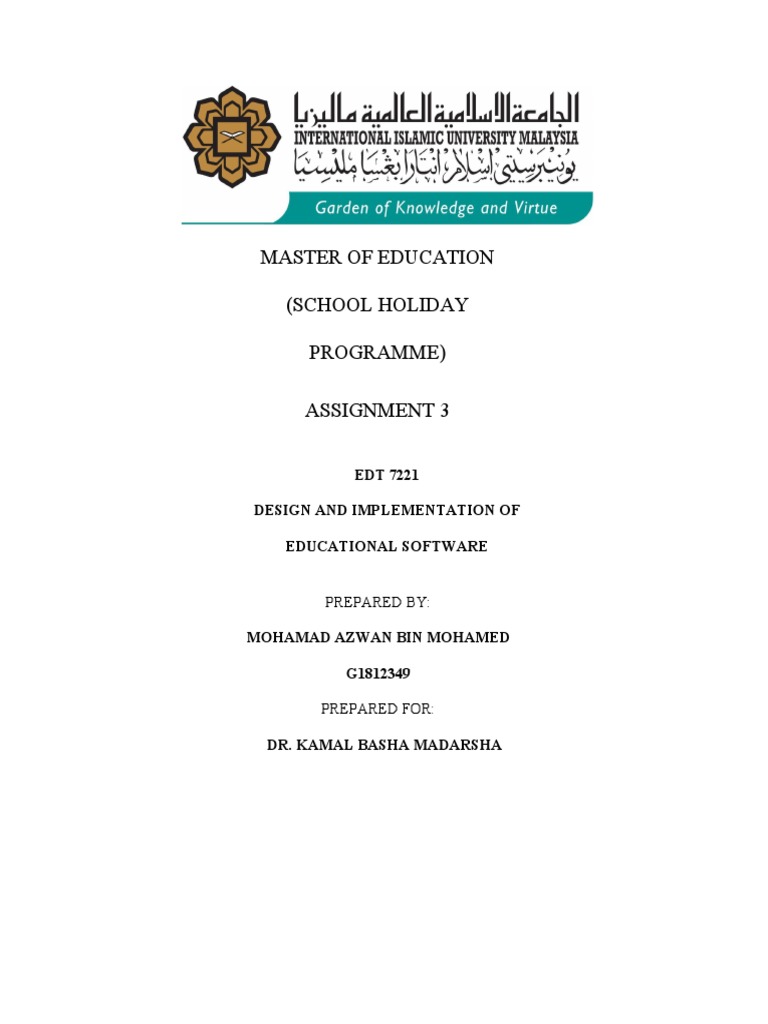 Assignment 3 ICT (MOHAMAD AZWAN BIN MOHAMED G1819417) | PDF ...