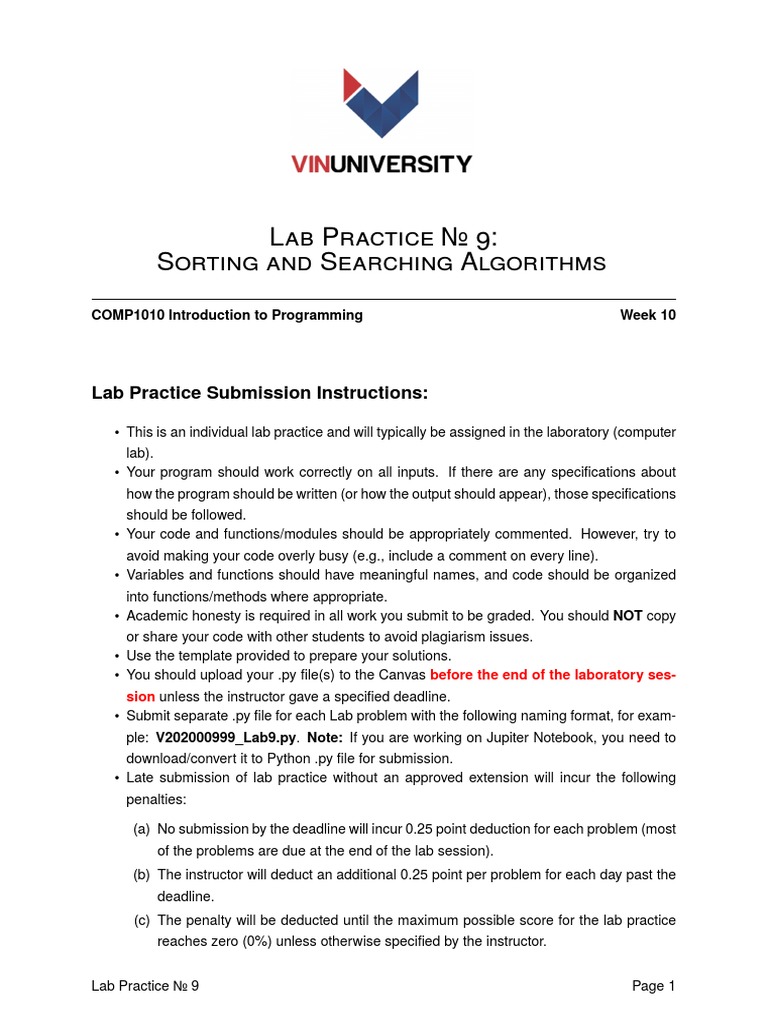COMP1010 Lab09 | PDF | Computer Program | Programming