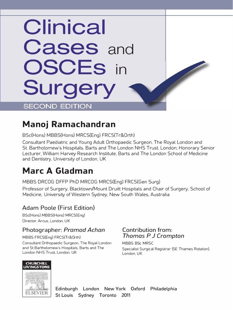 Clinical Cases and OSCEs in Surgery 2E | PDF