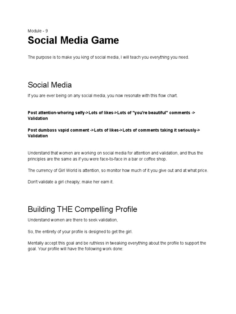 Social Media Game | PDF | Conversation | Social Media