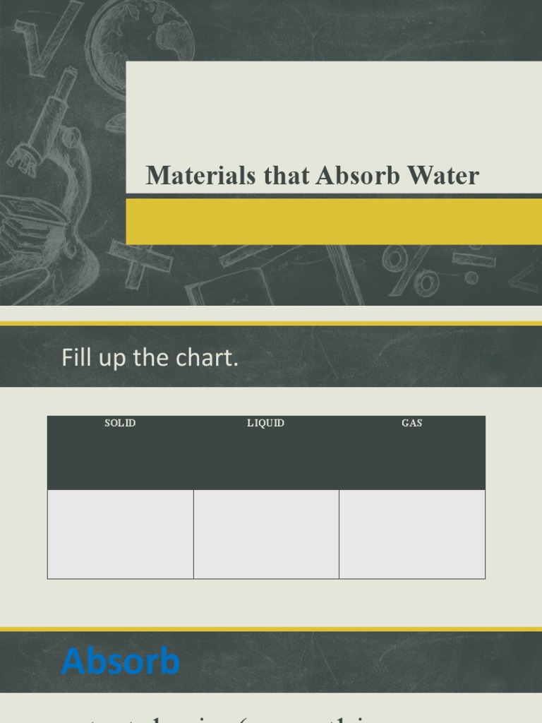 SCIENCE Lesson 1 Materials That Absorb Water | PDF