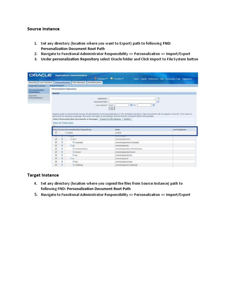 Oaf Personalization Steps Pdf