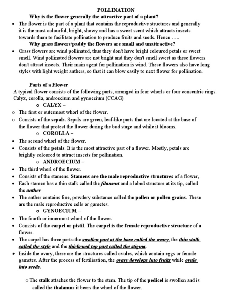 Pollination Notes | PDF