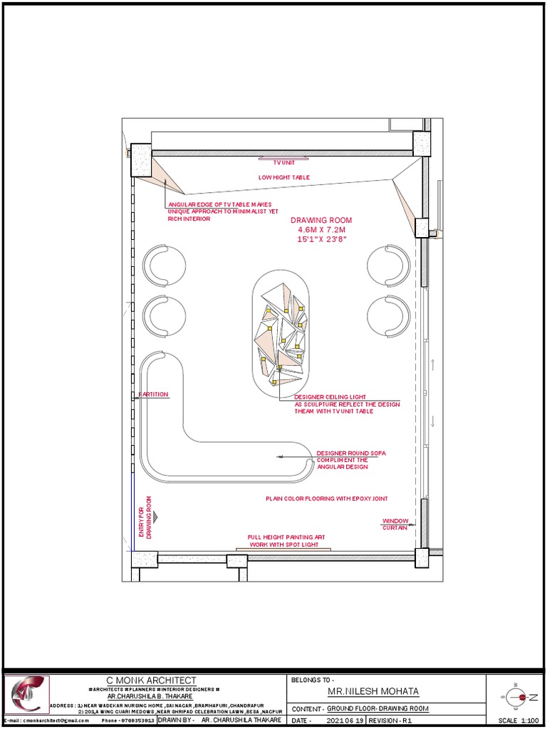 Drawing Room Design and Layout | PDF | Buildings And Structures ...