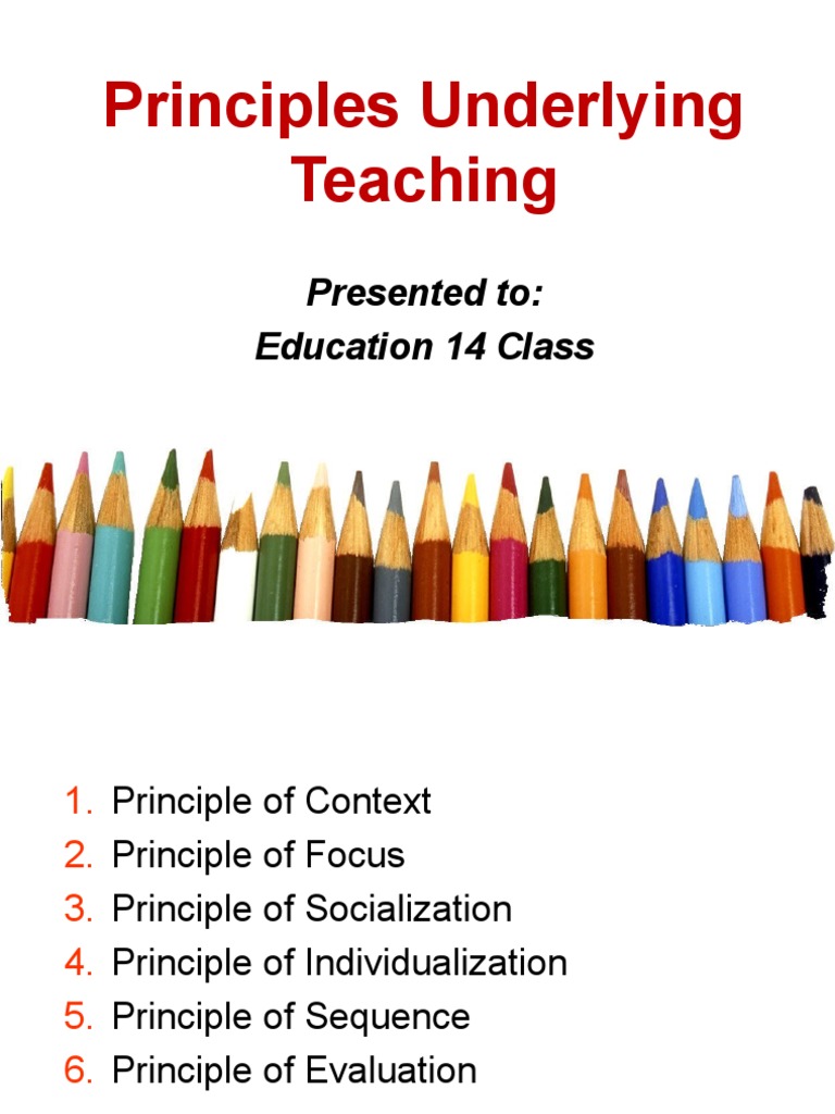 Principles Underlying Teaching | PDF | Cognition | Cognitive Science