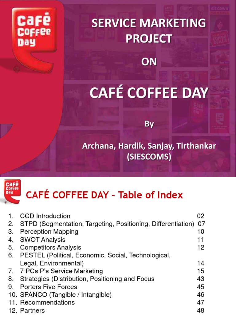 Service Marketing Project On Cafe Coffee | PDF | Coffeehouse | Coffee