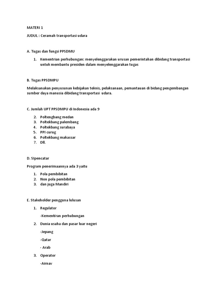 Transportasi Udara: Kebijakan dan Softskill | PDF | Karier & Perkembangan | Pengembangan Diri