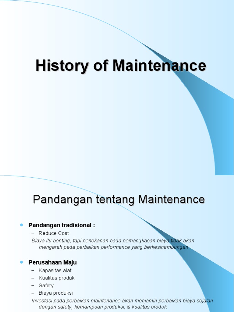 Evolusi dan Jenis Maintenance | PDF