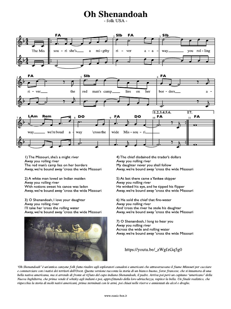 Oh Shenandoah | PDF