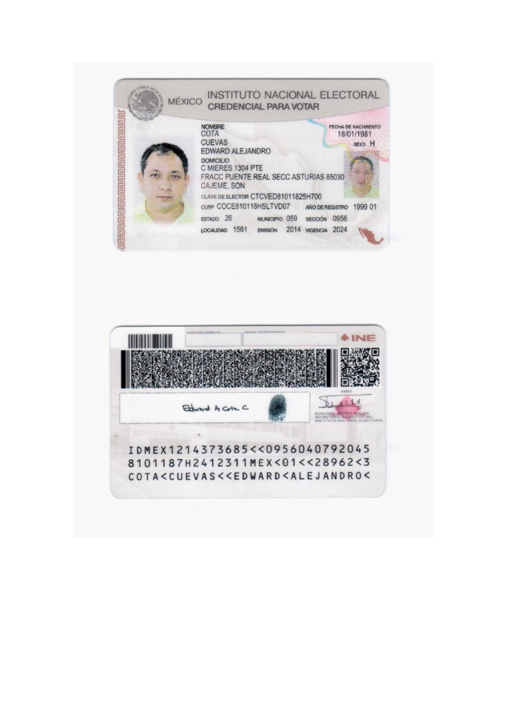 IFE Edward Cota Rep Legal | PDF