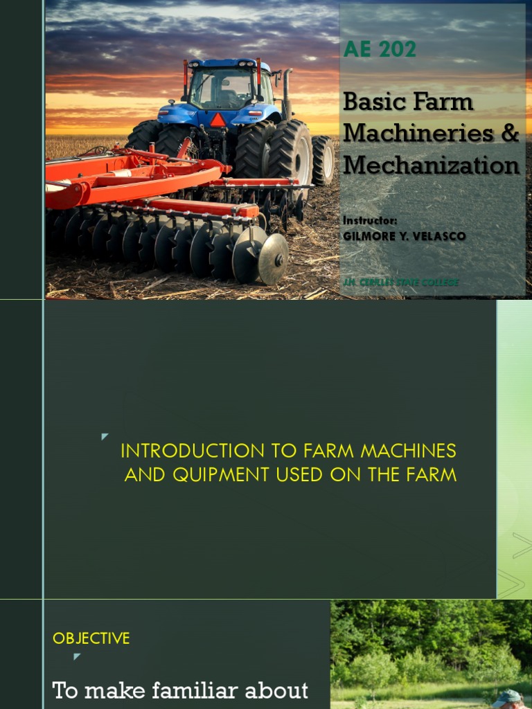 BASIC-FARM-MACHINERIES-MECHANIZATION-Lesson3 | PDF