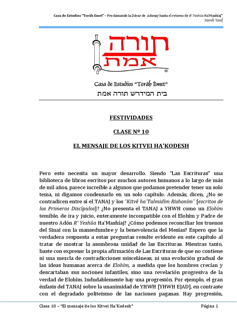 El Mensaje de Los Kitvei Ha'Kodesh | PDF | Salmos | Jesús