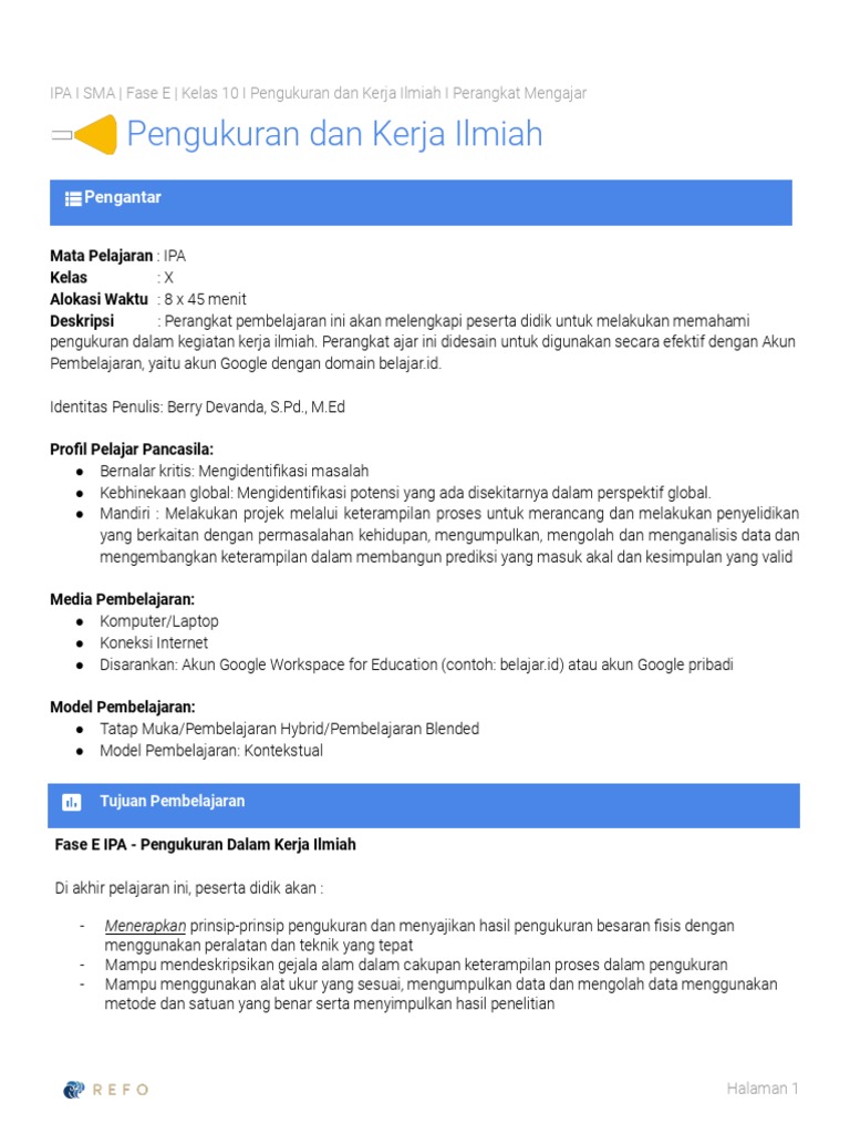 IPA - 10 - Pengukuran Dan Kerja Ilmiah | PDF